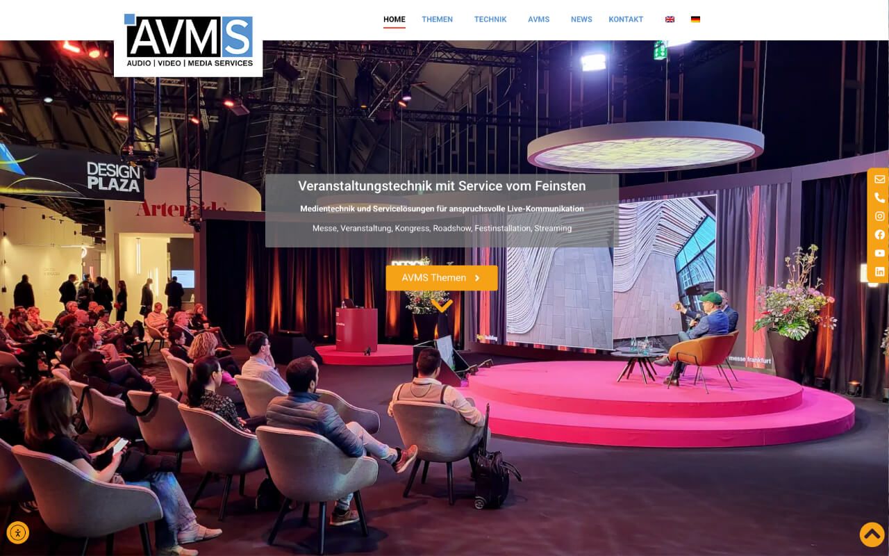 Referenzen Webdesign: AVMS Unternehmensgruppe