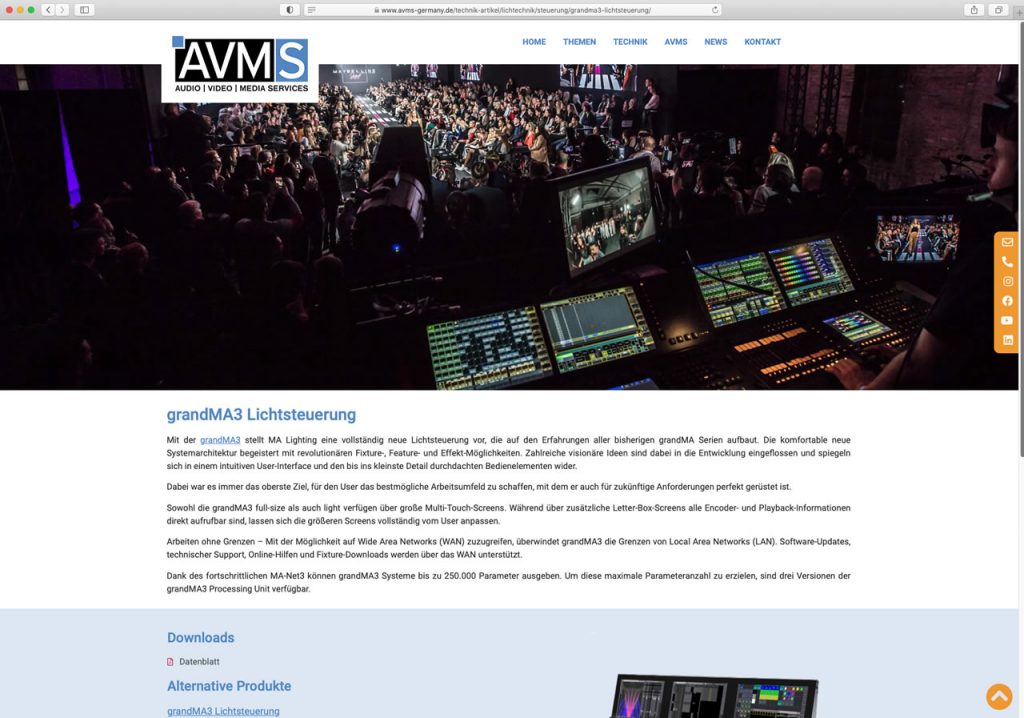 Neue Website für AVMS Audio Video Media Services - formativ.net - Ihre ...