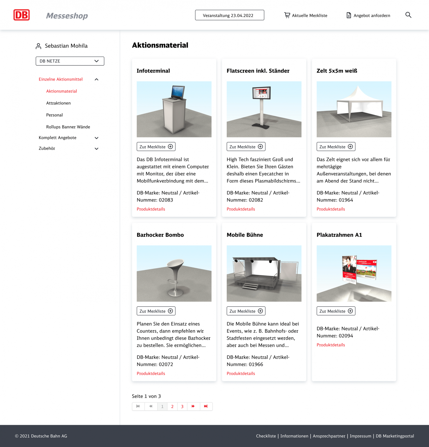 Webentwicklung: Relaunch und Programmierung DB-Messeshop